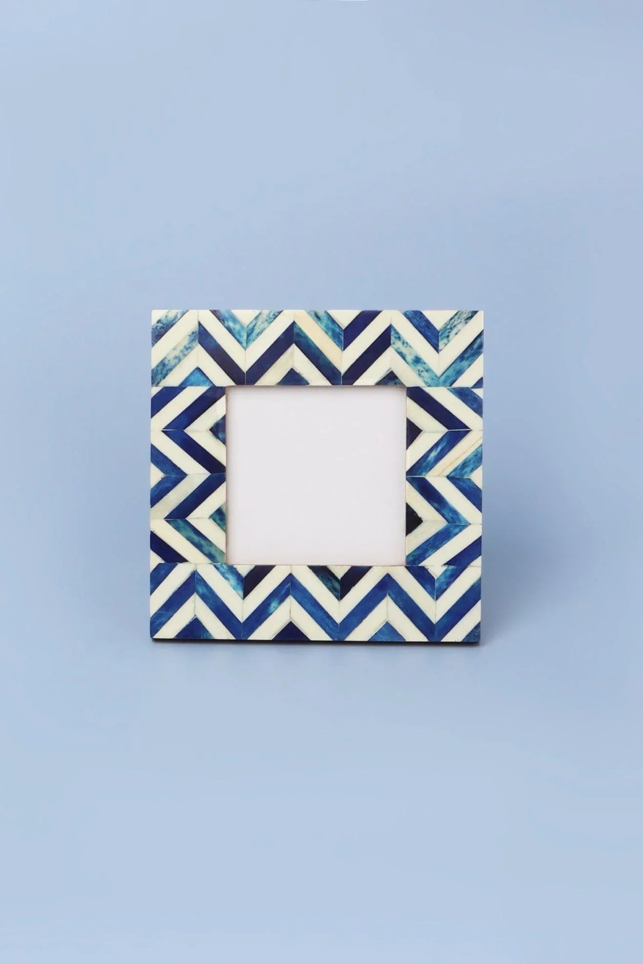 Blue Wave Chevron Photo Frame | G Decor