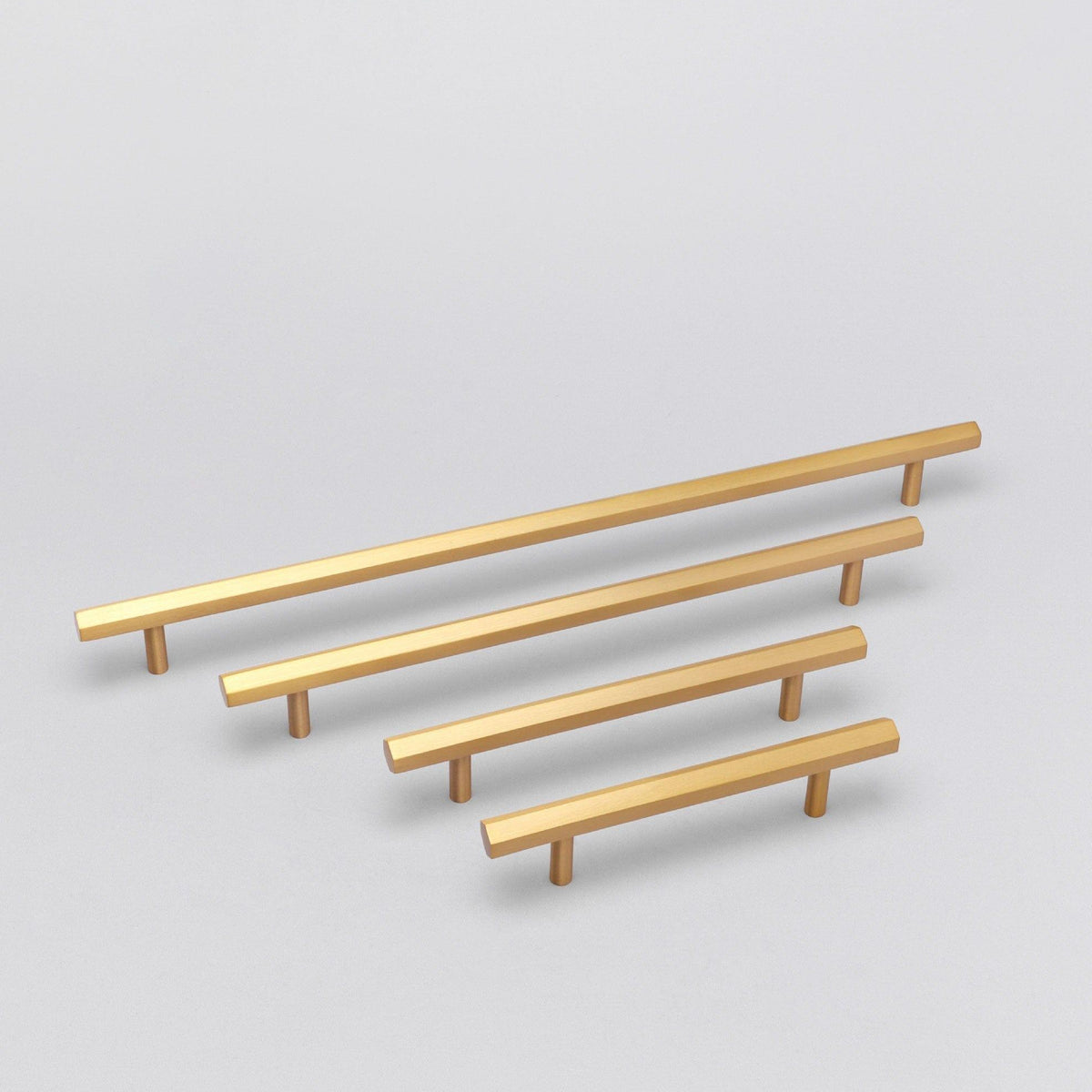 Belgravia Solid Brass Hexagonal Architectural Bar Pull Handle In Satin ...